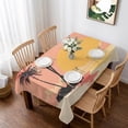 Beach Palm Tree Sunset Scene Table Cloth 60x84in, Waterproof Rectangle ...