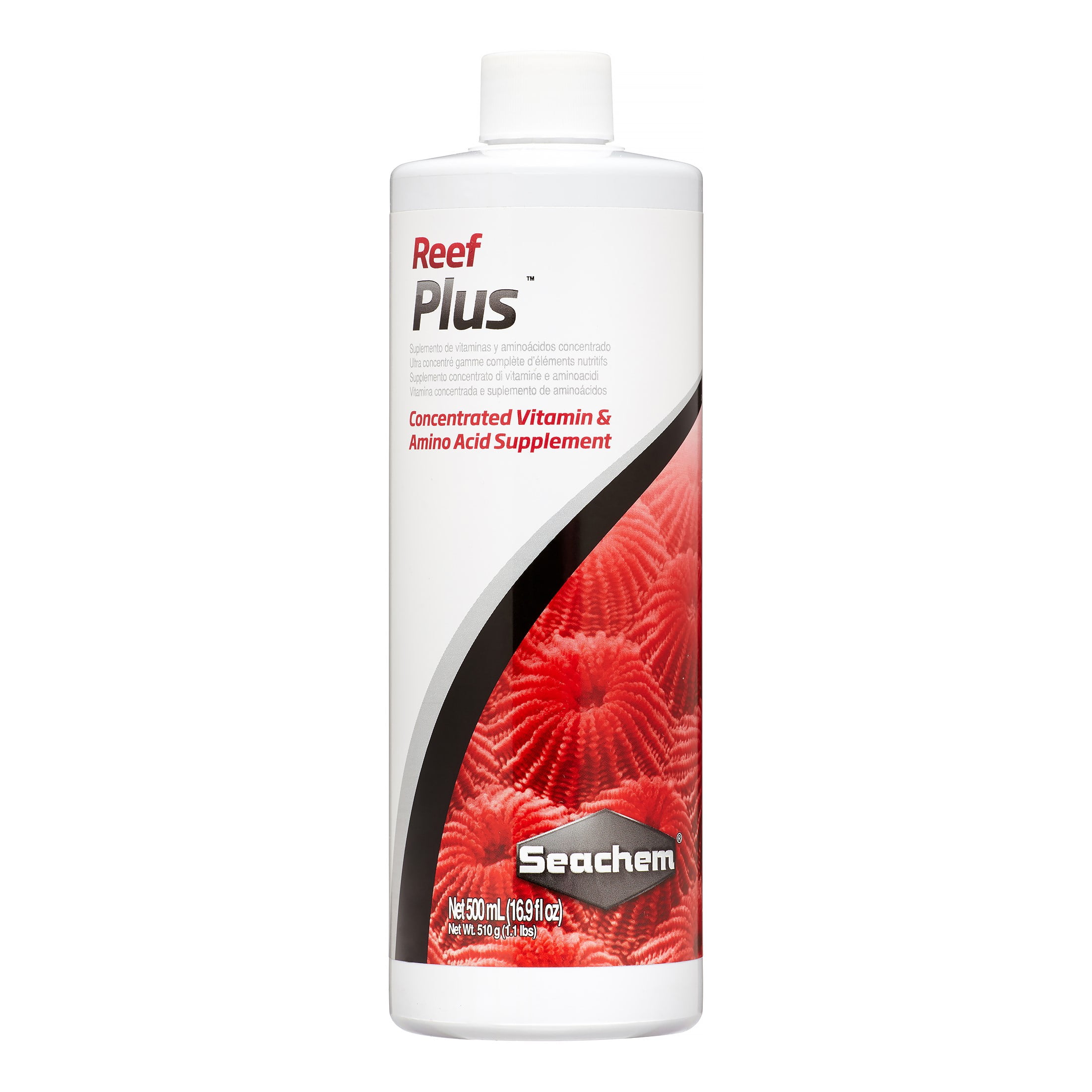 Seachem Reef Plus Fish & Aquatic Life Reef Water Treatment, 16.9 Oz ...