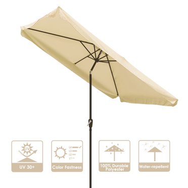 California Umbrella Sunmaster Series Aluminum Side Table with Umbrella ...