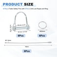6Pcs Trailer Coupler Pin, 5/16" x 2-7/16" Trailer Hitch Locking Pin ...