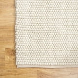 Elegant Rug Store Hand Knitted Chunky Wool Loops Area Rug, Ivory/Off ...