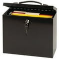 "Fox Valley Traders Portable Steel File Box with Lock, Fire Retardant ...