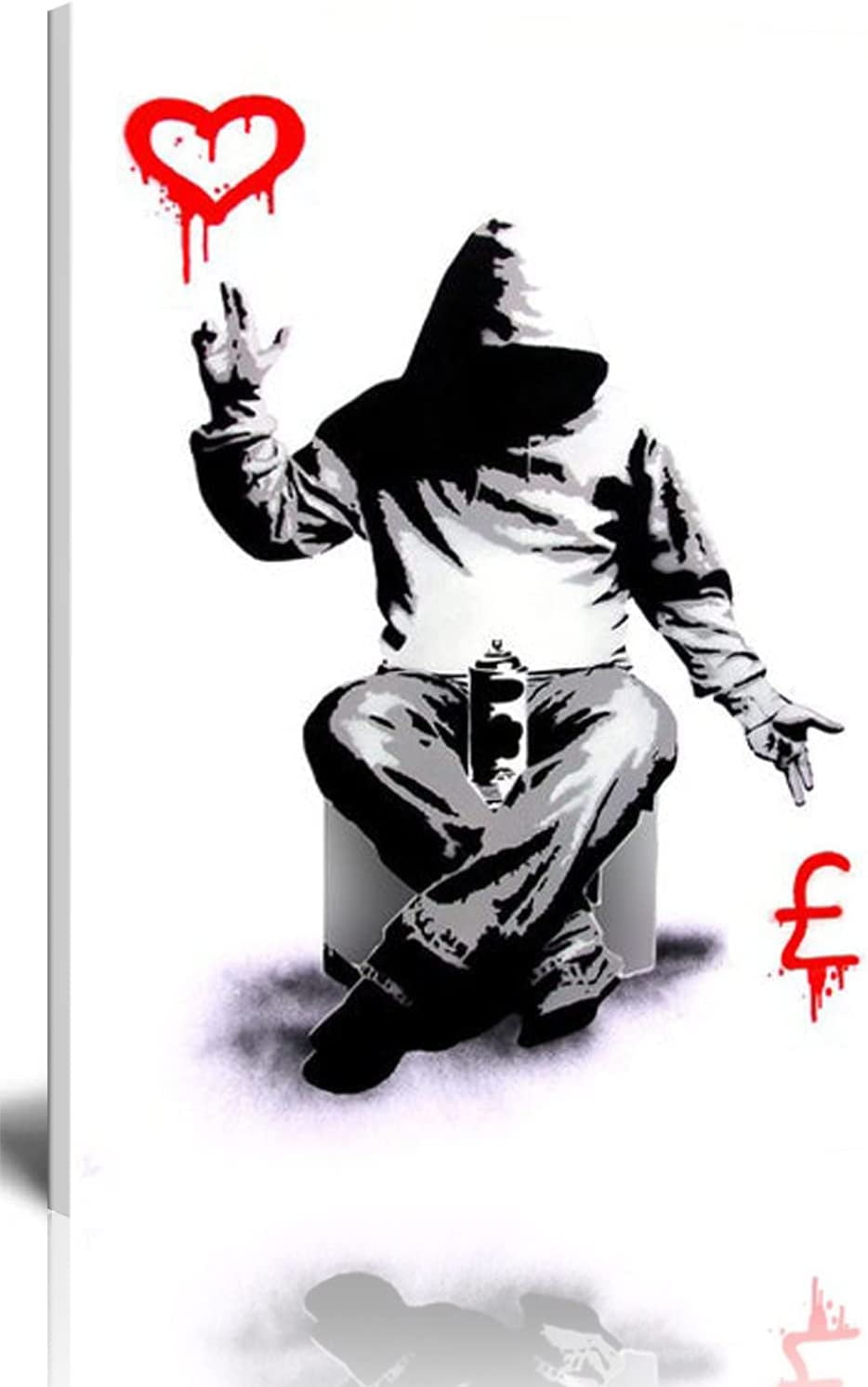 Banksy Canvas Wall Art Love or Money Street Graffiti Large Canvas ...