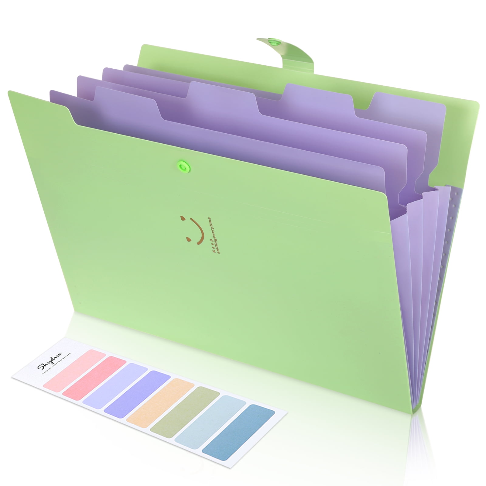 SKYDUE Expanding File Folder with Customized Labels in 8 Colors , 5 ...