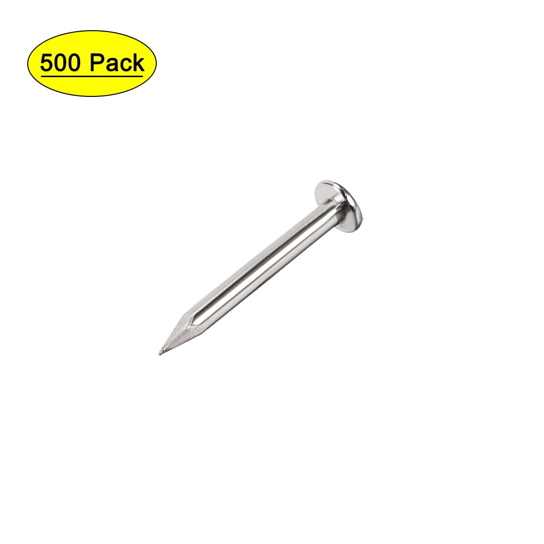 Uxcell Tiny Nails Carbon Steel Nickel Plated 1.2x10mm/0.05"x0.39" 500 ...