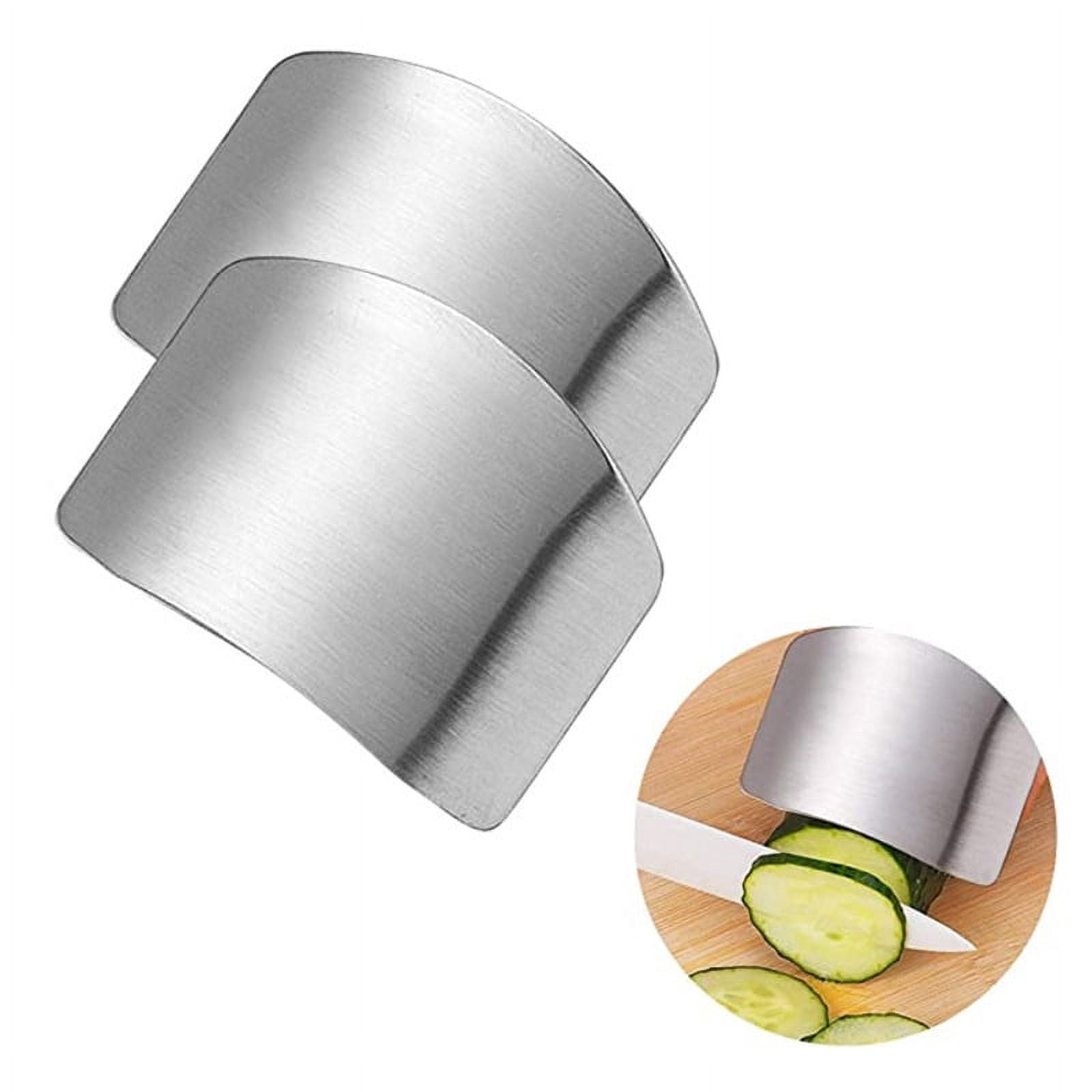 2 piezas protector de dedos de acero inoxidable protector de manos ...