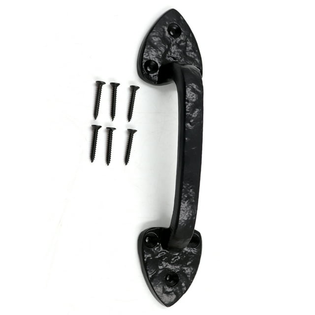 8" Barn Door Pull Handle Wrought Iron Black Door Handle Black by The ...