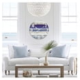 24 Inch Beach Blue Wall Clock - Silent Non-Ticking Rustic Coastal ...