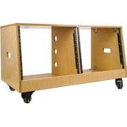 Sound Town DIY 2 x 12U Slanted Studio Rack with Baltic Birch Plywood ...