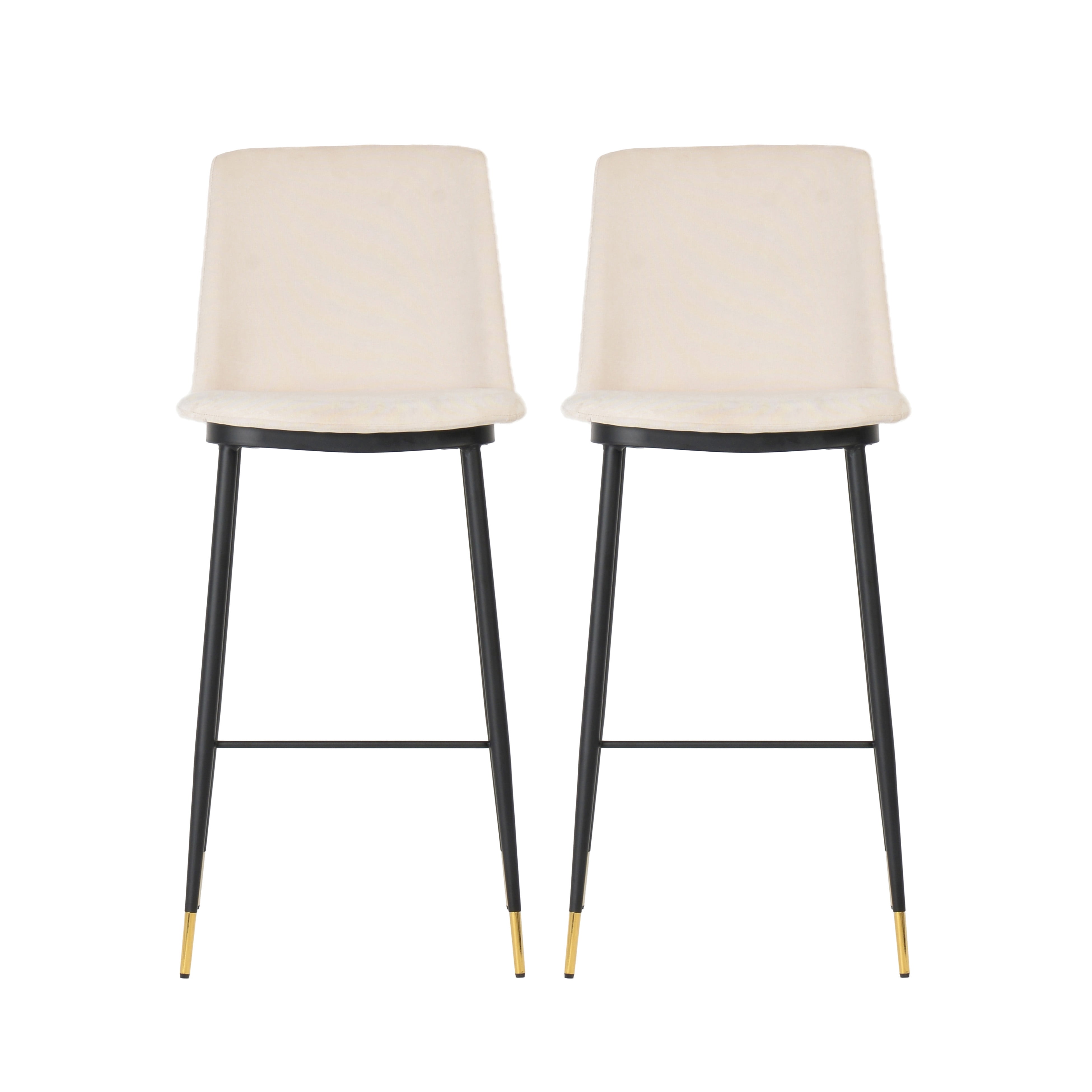 TOV Furniture Evora Cream Velvet Counter Stool - Set of 2 - Walmart.com