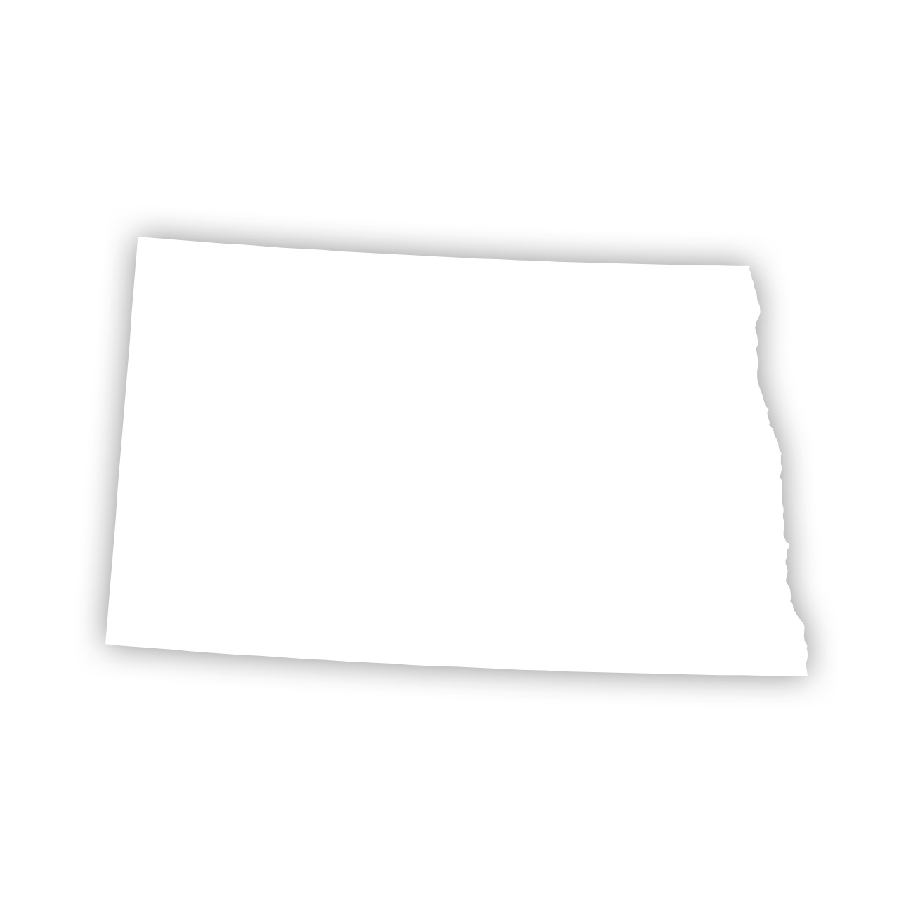 North Dakota Shaped Sticker Decal Die Cut - Self Adhesive Vinyl - Weatherproof - Made in USA ...