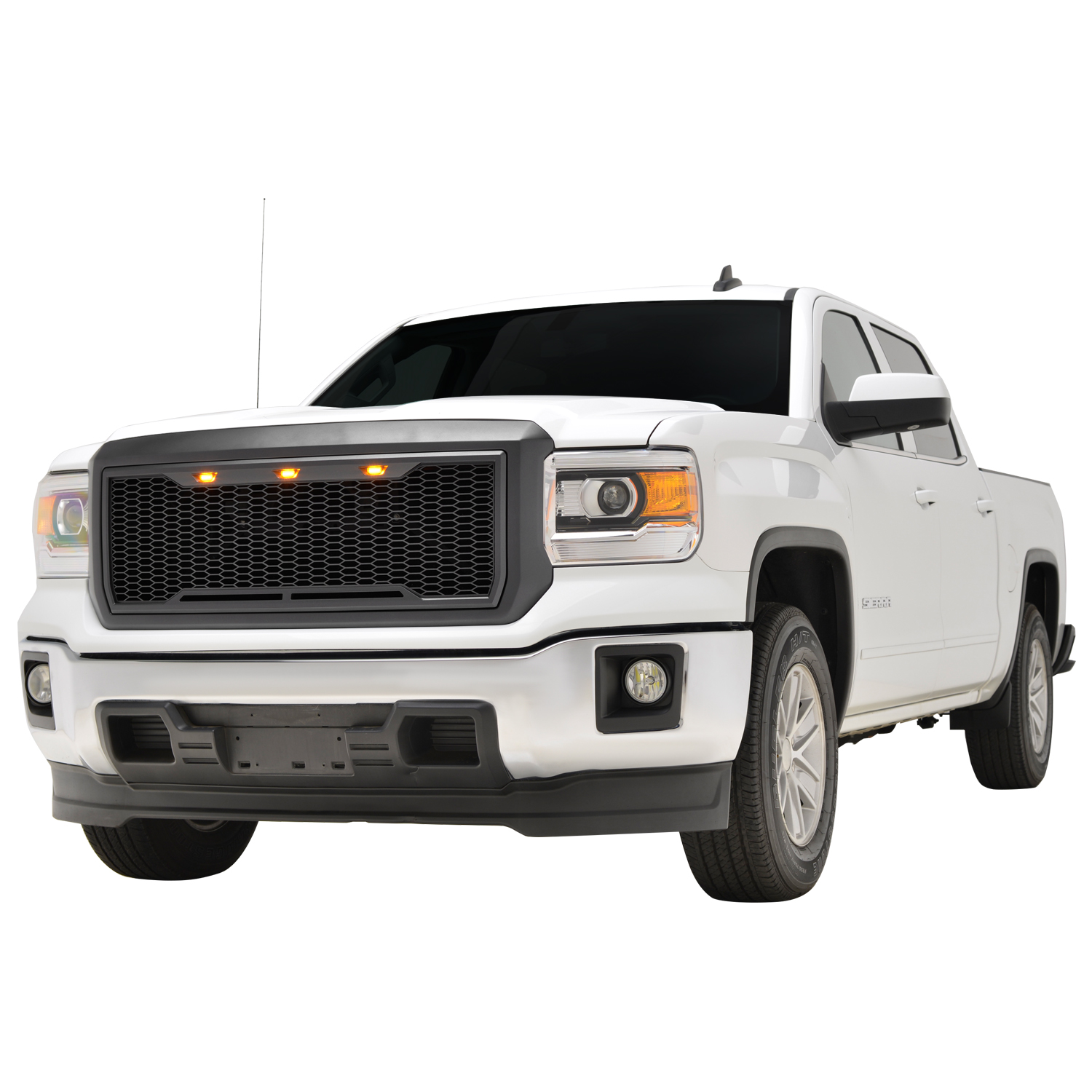 EAG Raptor Style Upper Replacement Grille with LED Amber Lighting in ...