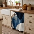 Abstract Geometric Cabinet Curtains Blue Gold Black Dynamic Texture ...