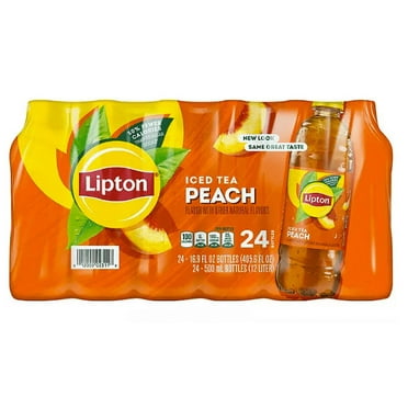 Lipton Diet Peach Iced Tea Drinks, 16.9 fl oz, 12 Pack Bottles ...