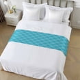 Bed Runner Abstract Wave Lines Bedding Scarves Soft Decorative Bed Flag ...
