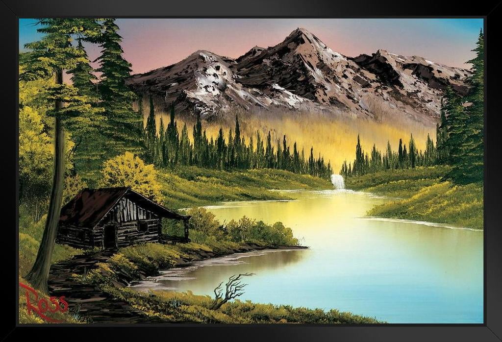 Bob Ross Mountain Retreat Art Print Canvas Bob Ross Poster Bob Ross ...