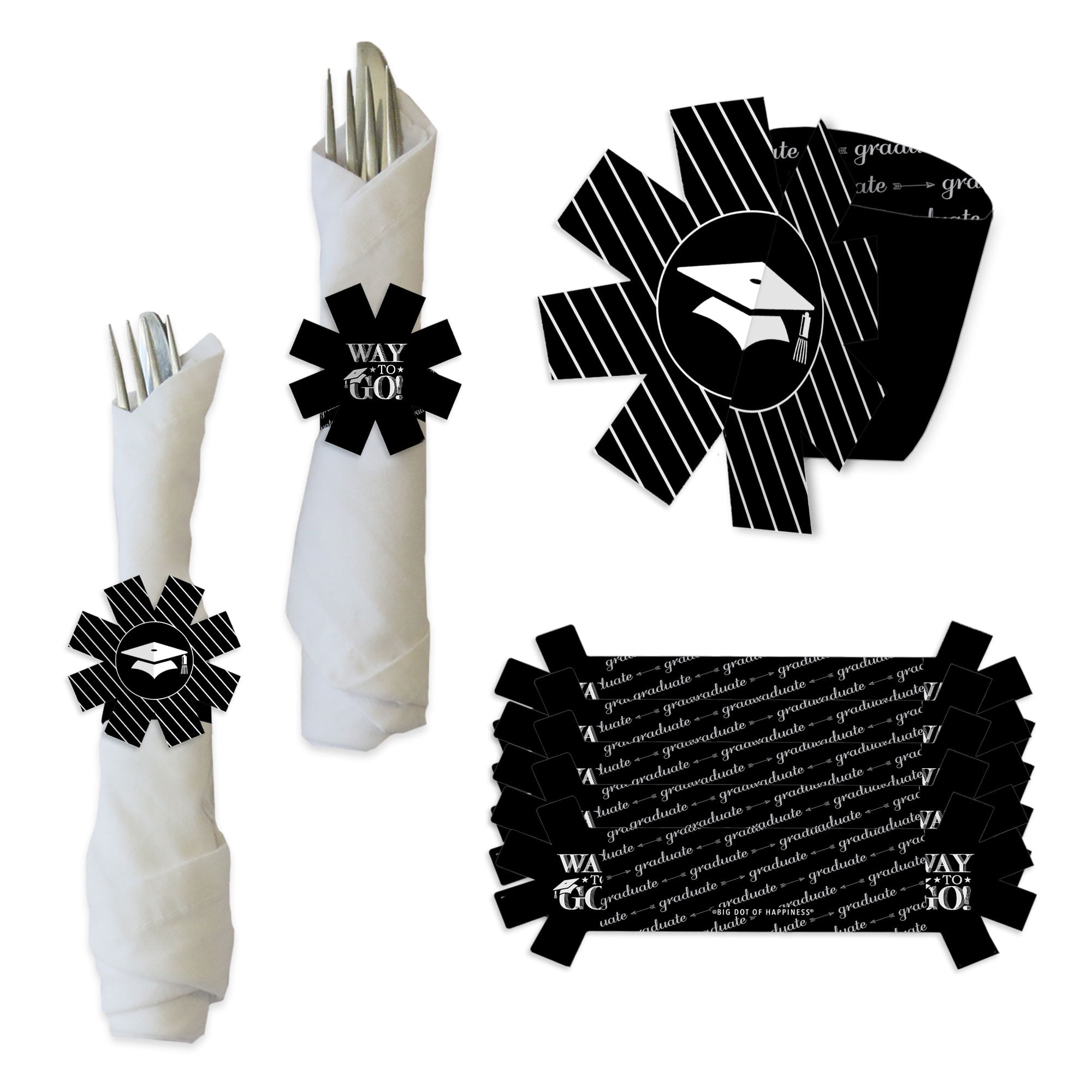 Big Dot of Happiness Graduation Cheers - Graduation Party Paper Napkin ...