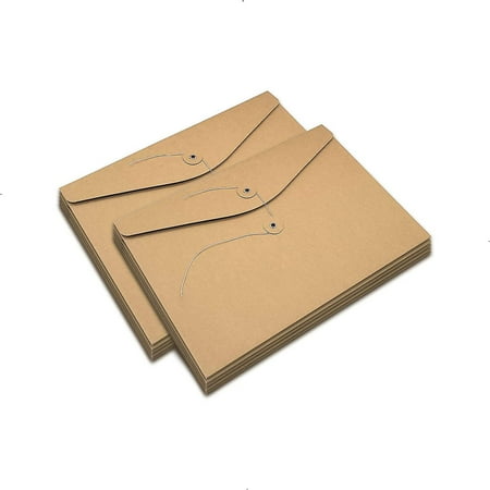 10 Pcs A4 Kraft String Envelope File Folders Organizer For Projects | Contracts | Bills ...