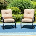 MF Studio 6-Piece Patio Set with 10 ft Umbrella, Rocking Chairs & Table ...