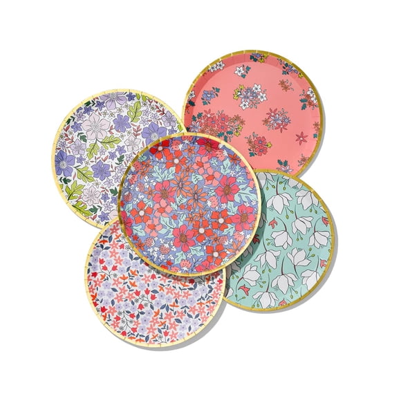 Vintage Floral Paper Plates