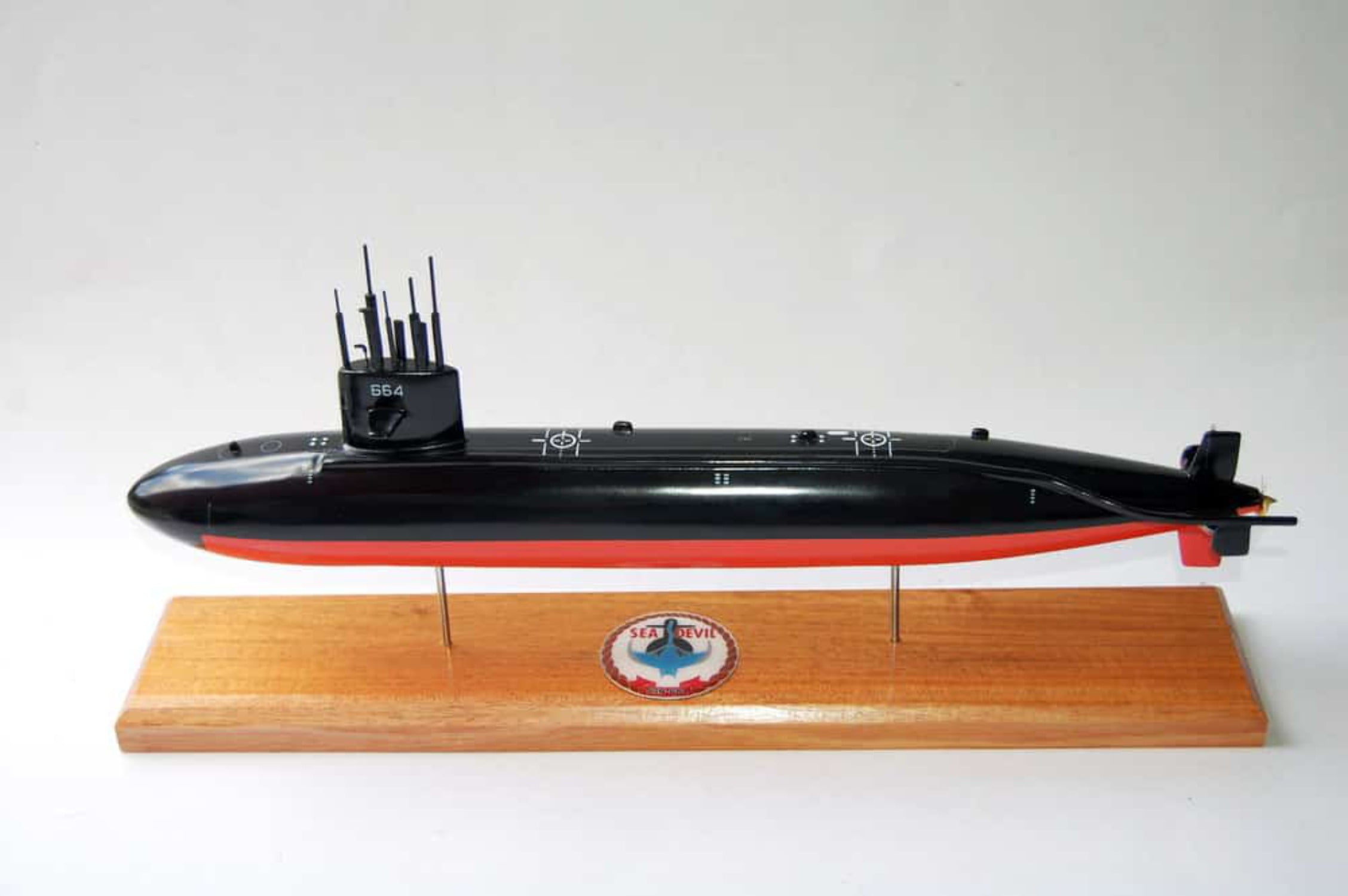 USS Sea Devil SSN-664 Submarine Model, US Navy, Scale Model, Mahogany ...