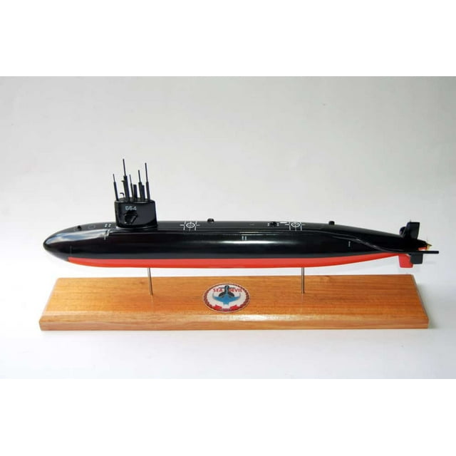 USS Sea Devil SSN-664 Submarine Model, US Navy, Scale Model, Mahogany ...