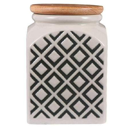 Checkered Pattern Grain Canister Food Kitchen Sealed Storage Container ...
