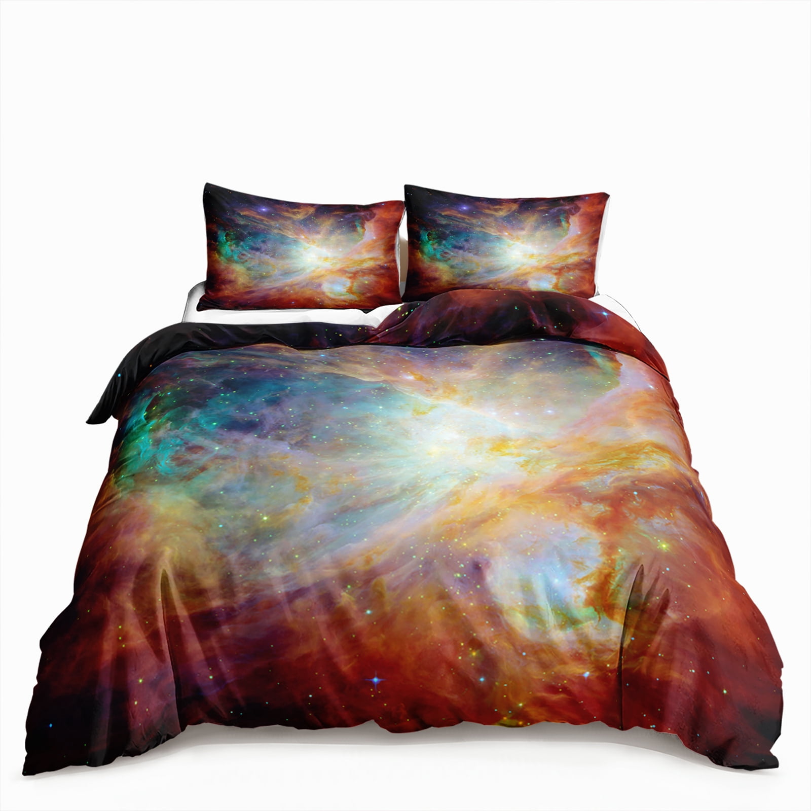 Hosima 3 Piece 3D Digital Printed Duvet Cover Double Bed Bedding Set ...