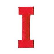 Alphabet Letter - L - Color Red - 2" Block Style - Iron On Embroidered ...