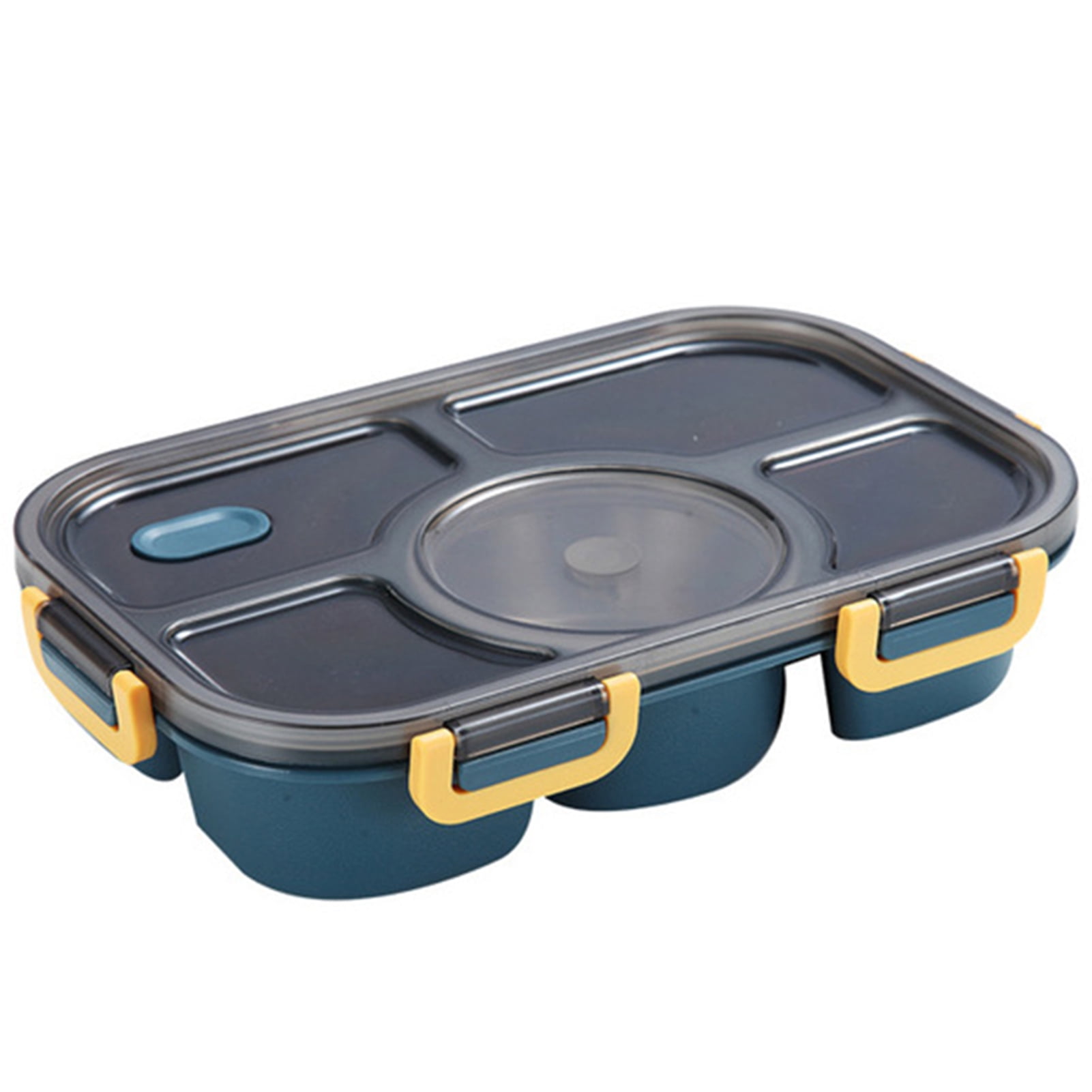 Microwave Divided Plate Lunch Box with 5 Compartments Portable Bento ...