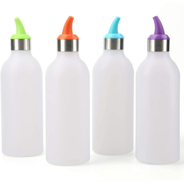 Plastic Squeeze Condiment Bottle - Plastic Squirt Bottles with Lids and ...