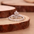 2 CT Pear Moissanite Ring - High Quality Three Stone Trilogy Setting ...