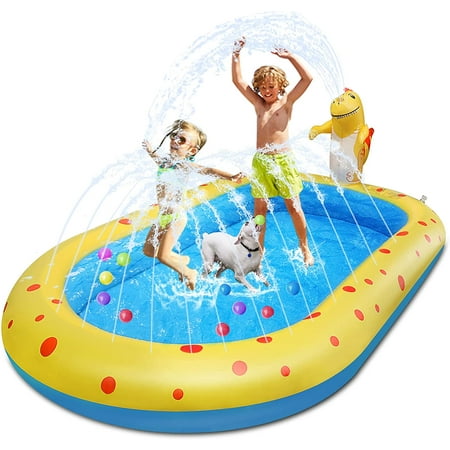 Splash Pad Sprinkler Pool for Kids, 3 in 1 Baby Toddlers Wading Pool ...
