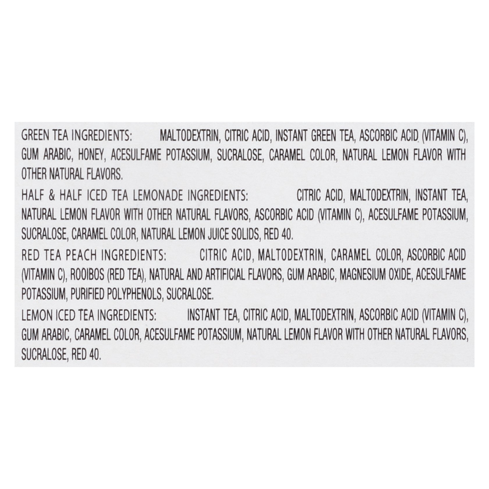 4C Sugar Free Tea 2 Go Stix Variety Pack, 44 ct