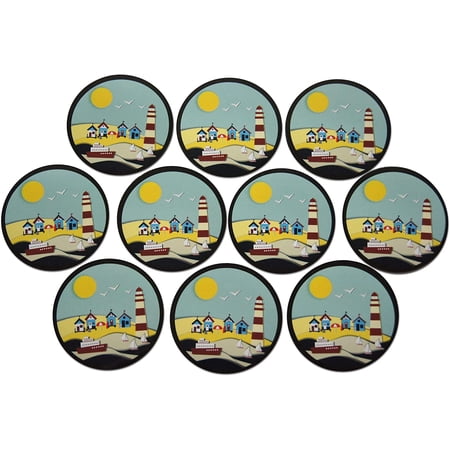 Nautical Lighthouse Village Refrigerator Magnets - Vinyl 3inch Flat ...