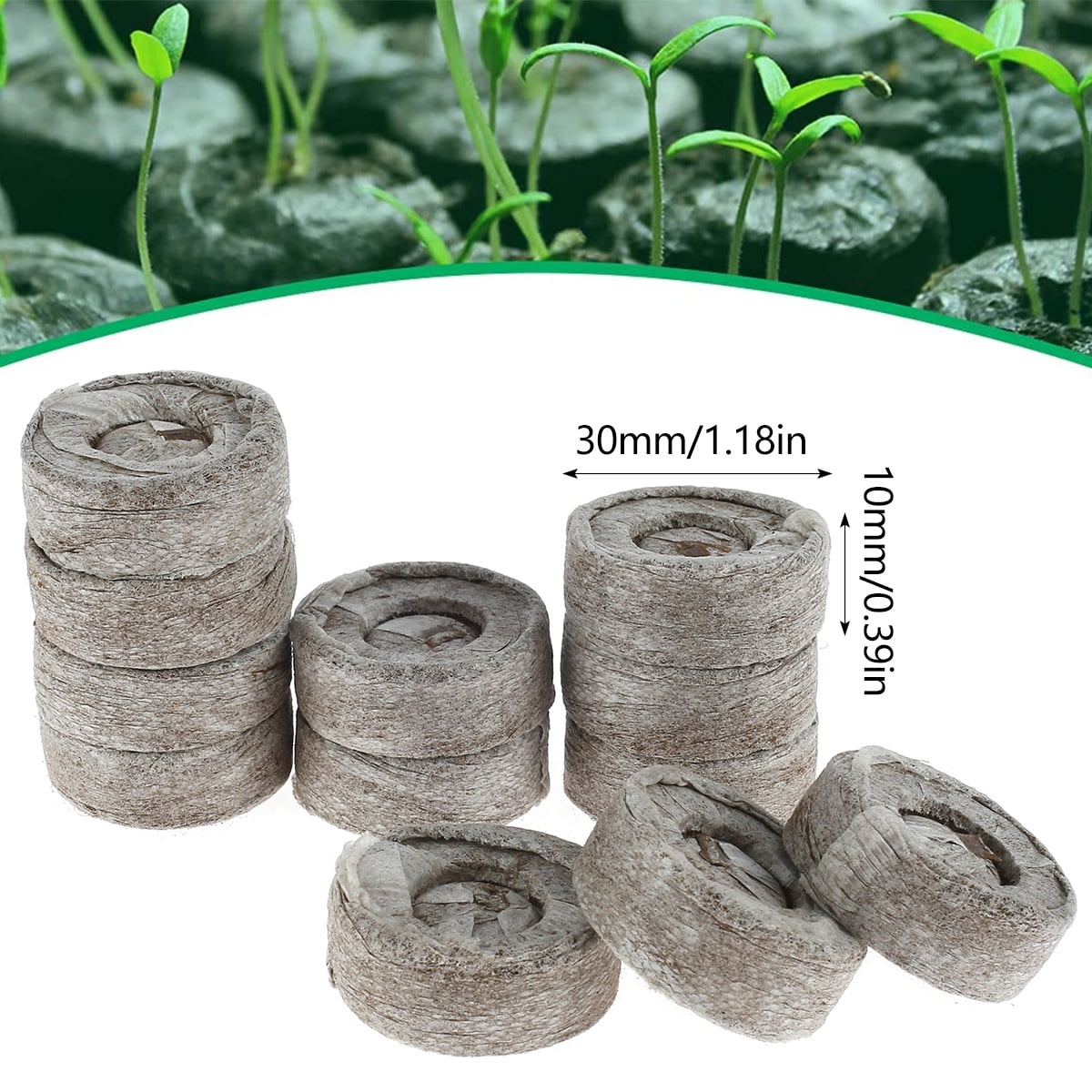 Buy 50Pcs Peat Pellets Seeding Soil Sphagnum Compressed Peat Blocks ...