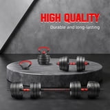 BalanceFrom 60LB 4-in-1 Portable Changeable Dumbbell, Barbell, and ...