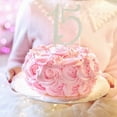 Gold 15 Number Cake Topper 15Th Birthday Quinceanera Decoration ...