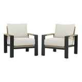 Better Homes & Gardens Ventura 2-Piece Outdoor Wicker Chat Chair, Beige ...