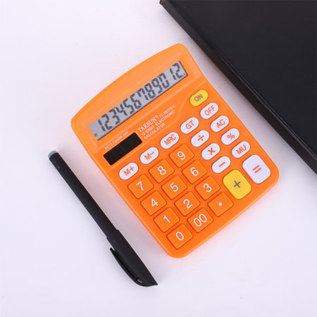 Desktop Calculator 12 Digit with Large LCD Display and Sensitive Button, Solar and Battery Dual ...