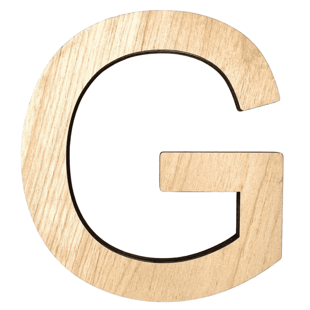 3" Tall MDF Letter G | 1/4" Thick Birch | Krafty Supply Letters | Arial ...