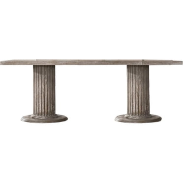 Pemberly Row 71" Round Modern Pine Wood Dining Table in Brown - Walmart.com