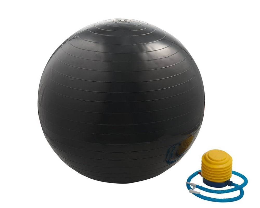 Gym Ball Strength Exercise Ball With Pump, Black Swiss bBll, 65 CM ...