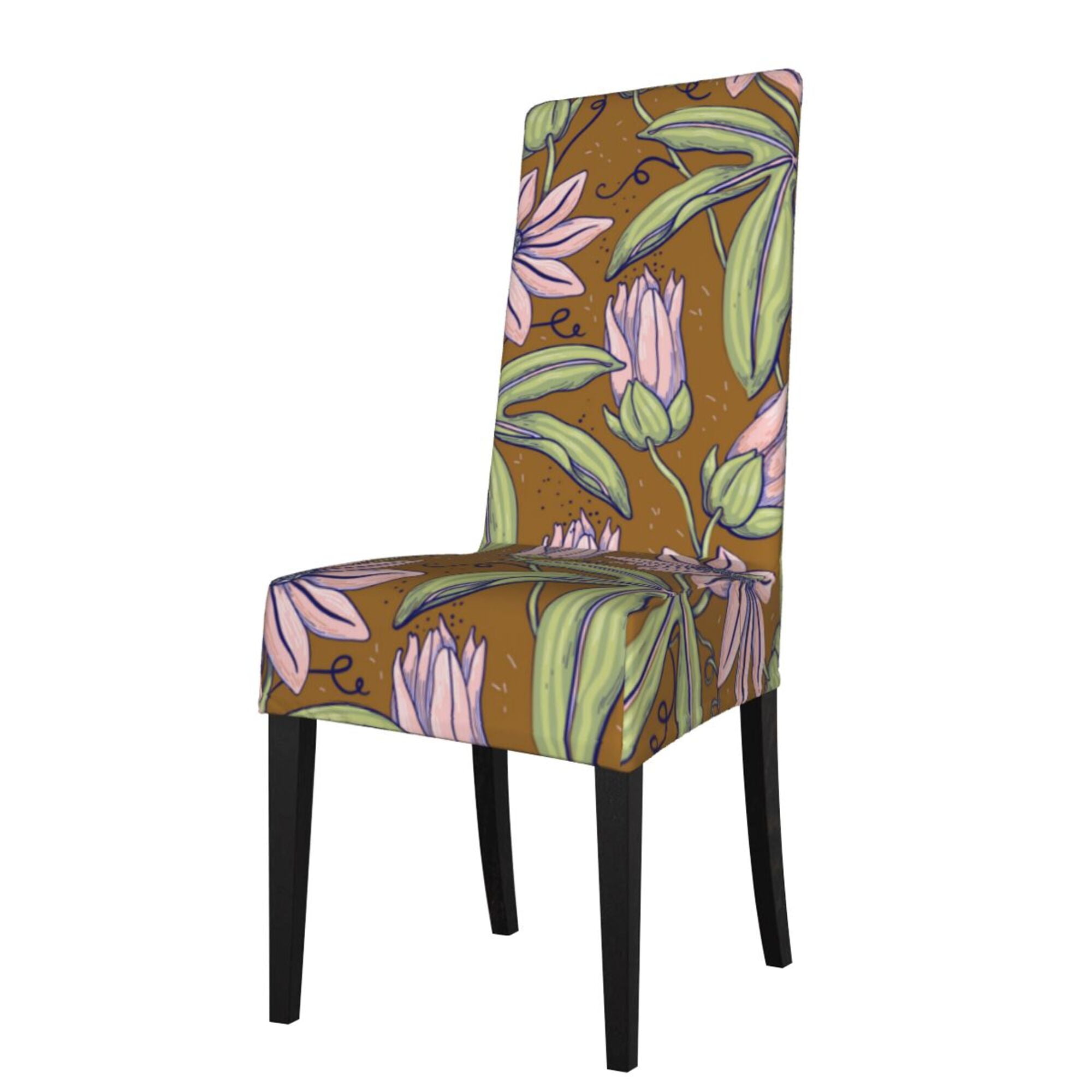ZICANCN Floral Art Patterns Chair Protectors Seat Covers , Dining Chair ...