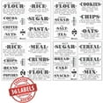 Talented Kitchen Pantry Labels, 36 Preprinted Vinyl Stickers with ...