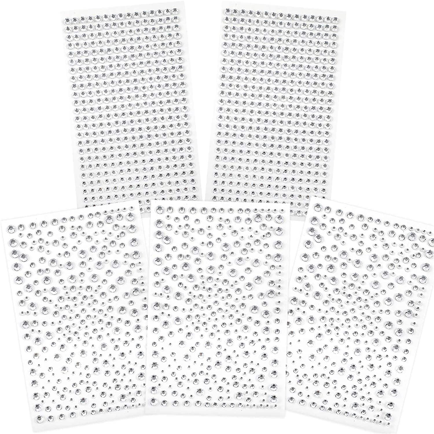 1725pcs Clear Rhinestones Stickers Self Adhesive Bling Gems Jewels ...