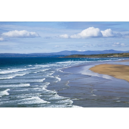 Waves On Beach; Bundoran, County Donegal, Ireland Poster Print (38 x 24 ...