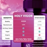 Holy Vigor Advanced Formula Natural Supplement Pills for Max Strength ...