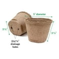 Jiffy-Pots Organic Seed Starting 5" Biodegradable Peat Pots, 6 Count, 4 ...