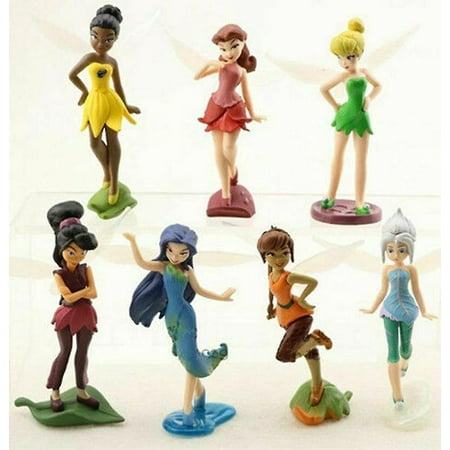 7 Pcs/set Tinkerbell Tinker Bell Fairy Action Stand Action Figures Xma ...